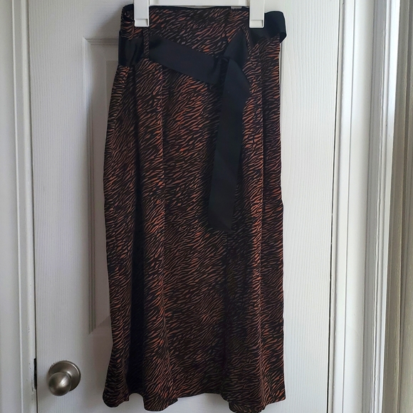 Zara | Skirts | Zara Zebra Print Double Slit Skirt | Poshmark
